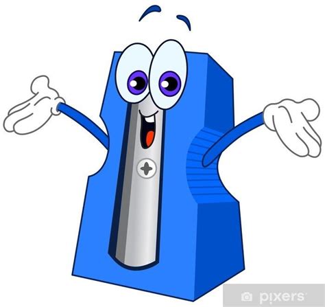 Wall Mural Pencil Sharpener Pixersus Cartoon Clip Art School Wall