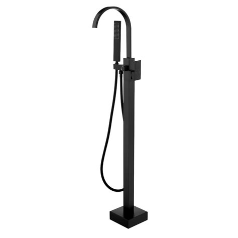 Wellfor Su1 Freestanding Roman Tub Faucet With Hand Shower In Matte