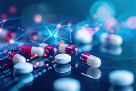 Abstract Background With Medicine Technology Pill Medication Premium