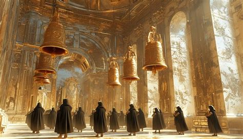 Premium Photo A 3d Scene Of Bell Ringers Participating In An Easter