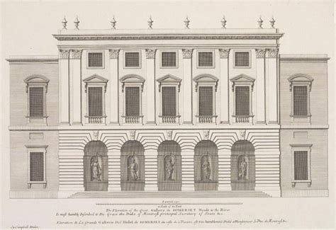 Somerset House Neoclassical Architecture Drawing