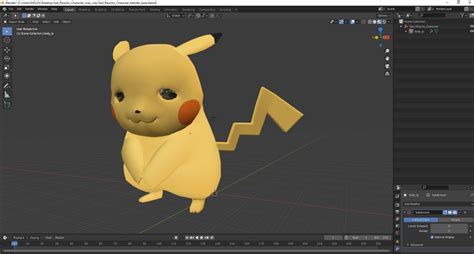 Personaje Triste De Pikachu Modelo 3d 79 3ds Blend C4d Fbx Max