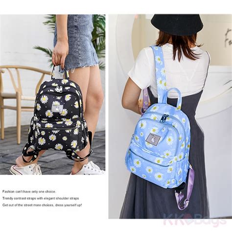 Daisy Flowers Backpack Travel Daypack School Bookbag For Teen Girls