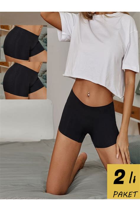 Mİstİrİk Carigna Model 2li Dikişsiz Lazer Görünmez Boxer Külot Siyah Renk Fiyatı Yorumları