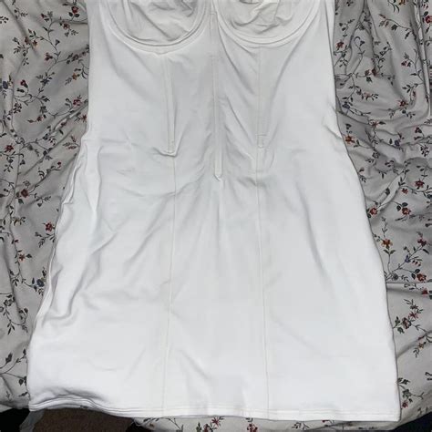 Brand New With Tags Skims Cotton Corset Mini Dress Depop