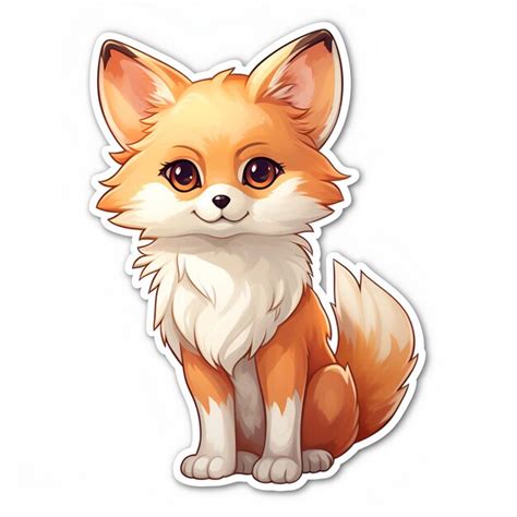 Premium Ai Image Fox Sticker Premium Ai Image Fox Sticker
