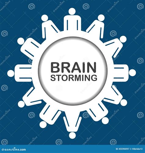 Brainstorming Icon In Trendy Design Style Brainstorming Icon Isolated On White Background