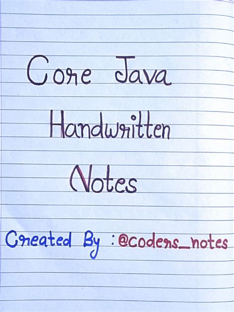Core Notes Pdf