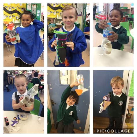 Mead Primary Reception Make Rockets With Rubbish