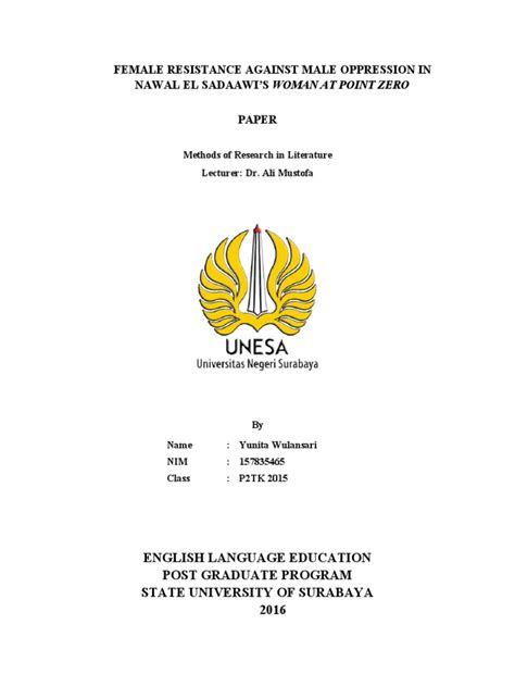 Female Resistance Against Male Oppression In Woman At Point Zero Pdf