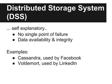Distributed Storage System For Volunteer Computing Ppt