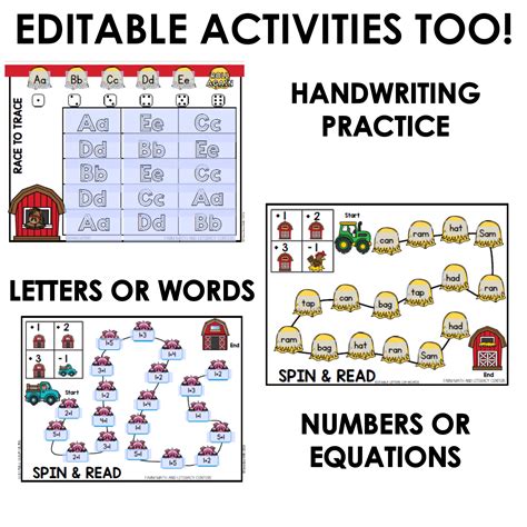 Farm Theme Phonics Literacy Games And Spring Math Centers For