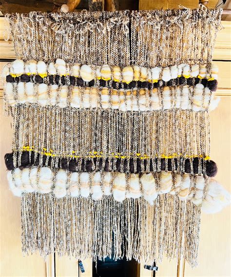 Brown Yellow And White Macrame