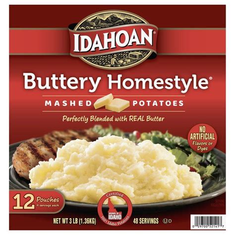 Idahoan Buttery Homestyle Mashed Potatoes 12 4oz Costco Food Database