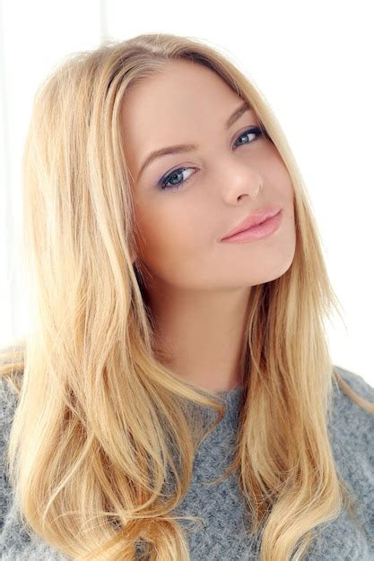 Attractive Blonde At Home Premium Photo