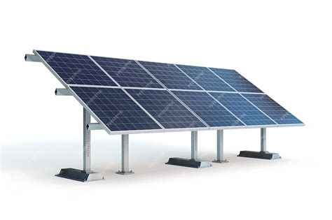 Premium Photo Solar Panels With Stand Isolated On White Background