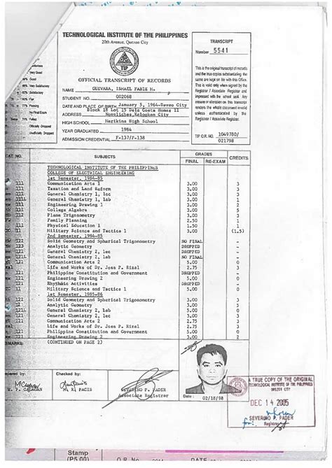 Transcript Of Records 1 Of 4