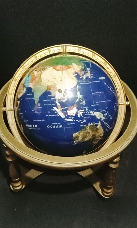 Compass Jewel Gemstone World Globe Furniture And Home Living Home Decor