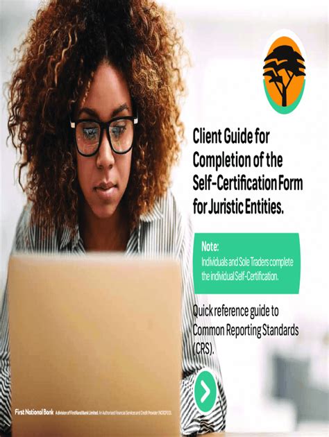 Fillable Online Crs Entity Tax Residency Self Certification Form