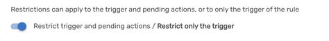 restriction options for basic rule simple automation rule and rule 5 1