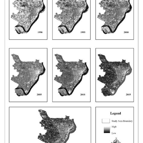 Normalized Difference Built Up Index Ndbi Maps From 1990 2020 Download Scientific Diagram