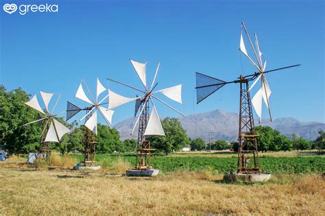 Windmills In Lassithi Greece Greeka