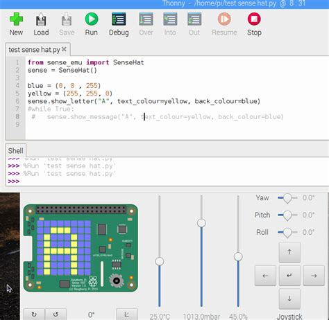 Emulated Sense Hat With Its Scripts Download Scientific Diagram