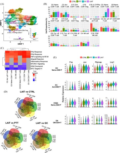 Scrnaseq Analysis Of Ctrl Ptt Gc And Lait Treated Tumours Creates A Download Scientific