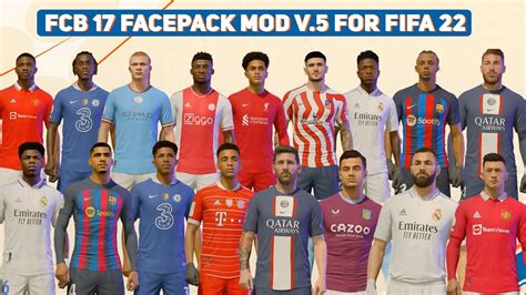 Facepack For Fifa 22 V5 By Fcb 17 Youtube