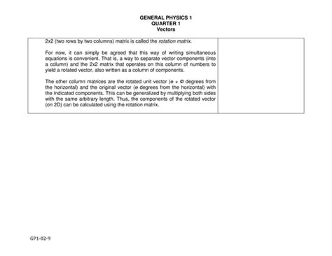 General Physics 1 Teaching Guide Pdf Professional School