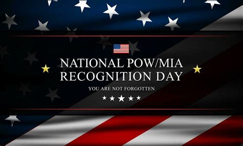 National Pow Mia Recognition Day September 15 Background Vector