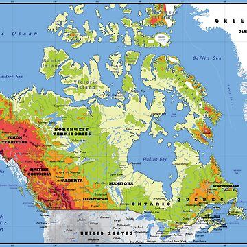 Canada Physical Map