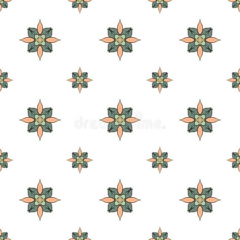 Fabric Repeat Pattern Seamless Flat Colorful Hand Drawn Repeat Pattern
