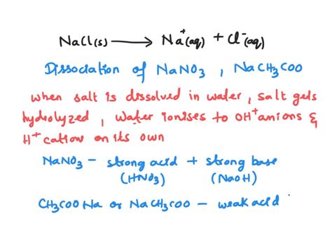 Solved 1 When Sodium Chloride Dissolves In Water The Ions Dissociate