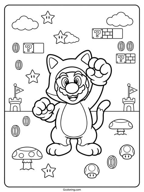 23 Mario 3d World Coloring Pages Free Printable Pdfs