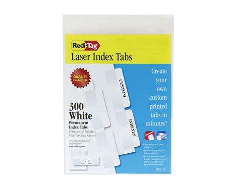 Redi Tag® Laser Printable Index Tabs 2 300pack