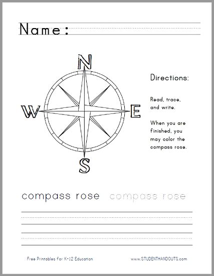 Coloring Pages Compass Rose
