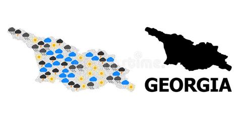Climate Pattern Map Of Georgia Stock Illustration Illustration Of