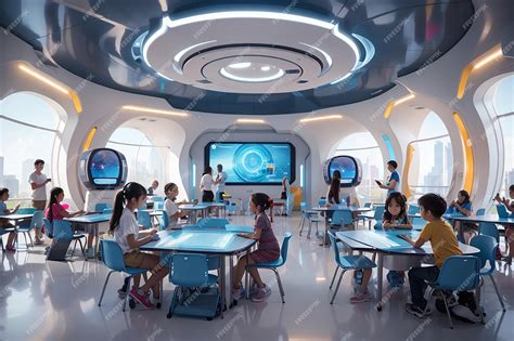 Premium Ai Image Gamified Education Fun And Learning In Futuristic