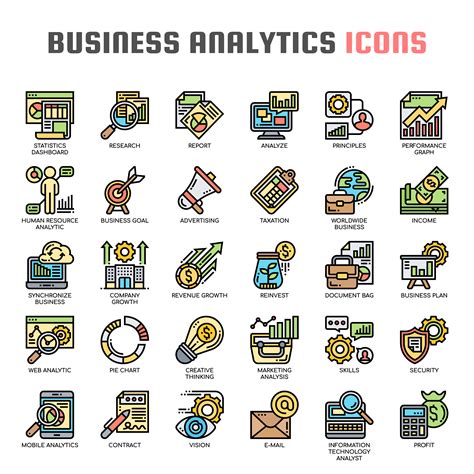 Business Analytics Thin Line And Pixel Perfect Icons 685758 Vector Art At Vecteezy