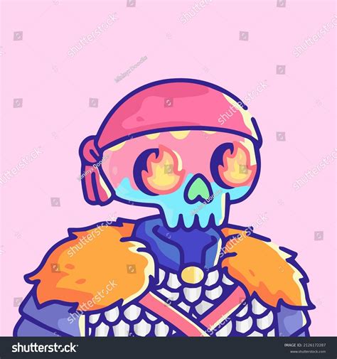 Tasty Bones Xyz Character Nft Artwork Stock Vector Royalty Free