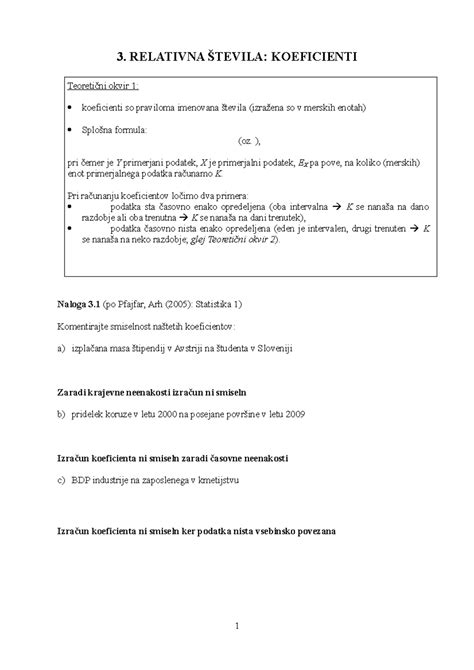 Vaje 3 Osnove Statistike Zapiski Teorija Vaje 3 Relativna Števila Koeficienti Naloga 3