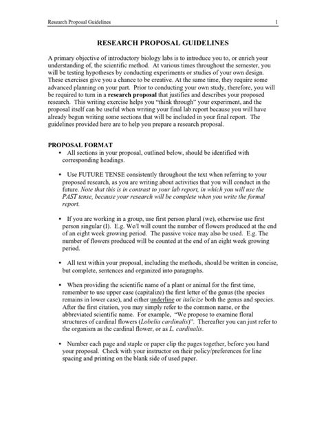 Proposal Guidelines Pdf Statistical Hypothesis Testing Students