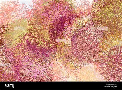 Shape Of Messy Random Line Circles Abstract Geometric Background Pattern Vector Illustration