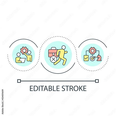 Work Avoidance Loop Concept Icon Refuse To Take Responsibility