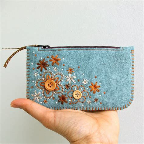 Unavailable Listing On Etsy Embroidered Felt Coin Purse Embroidered