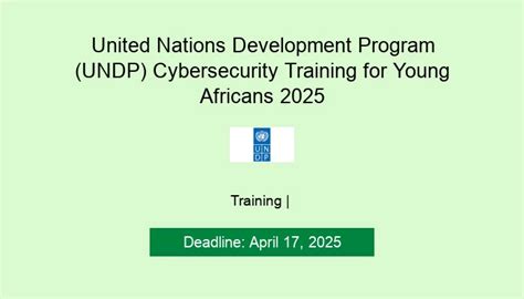 United Nations Development Program Undp Cybersecurity Training For