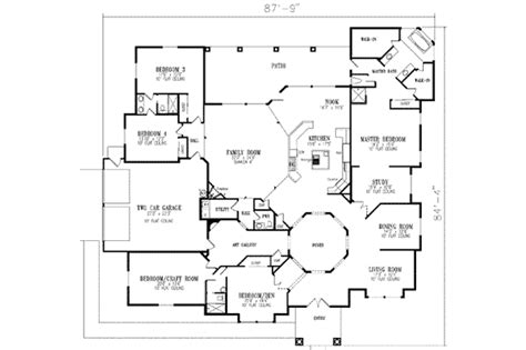 Adobe Southwestern Style House Plan 5 Beds 35 Baths 4504 Sqft