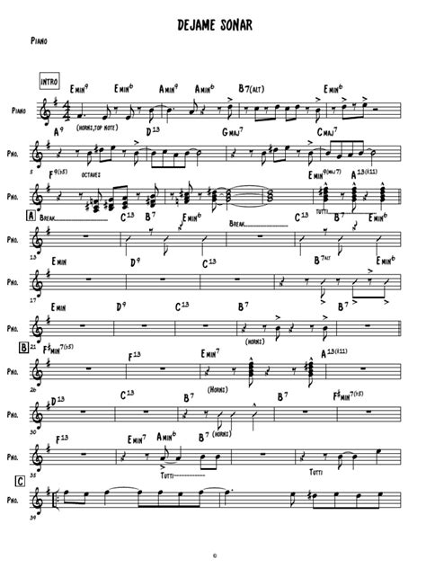Dejame Soñar Piano Pdf