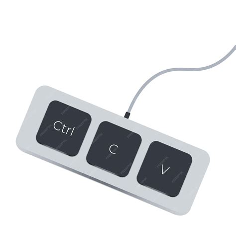 Premium Vector Keyboard Keys Ctrl C And Ctrl V Copy And Paste The Key
